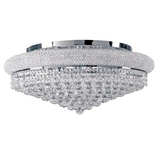 Artistry Lighting Primo Collection 28"x13" 13-Light Flush Mount Crystal Chandelier - Bed Bath ...